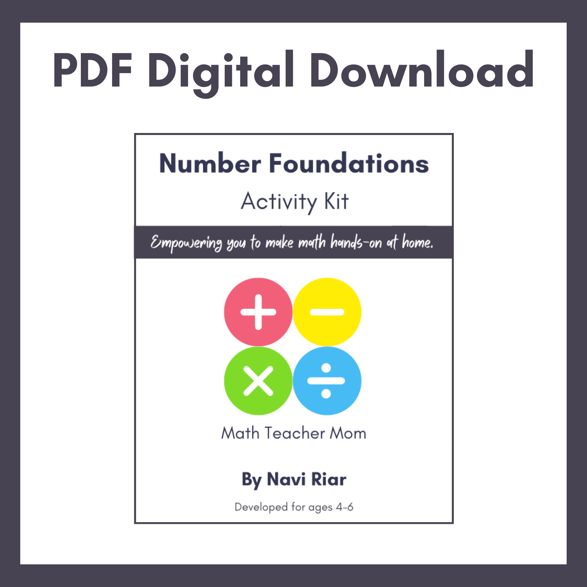 PDF Digital Download: Number Foundations – Math Teacher Mom