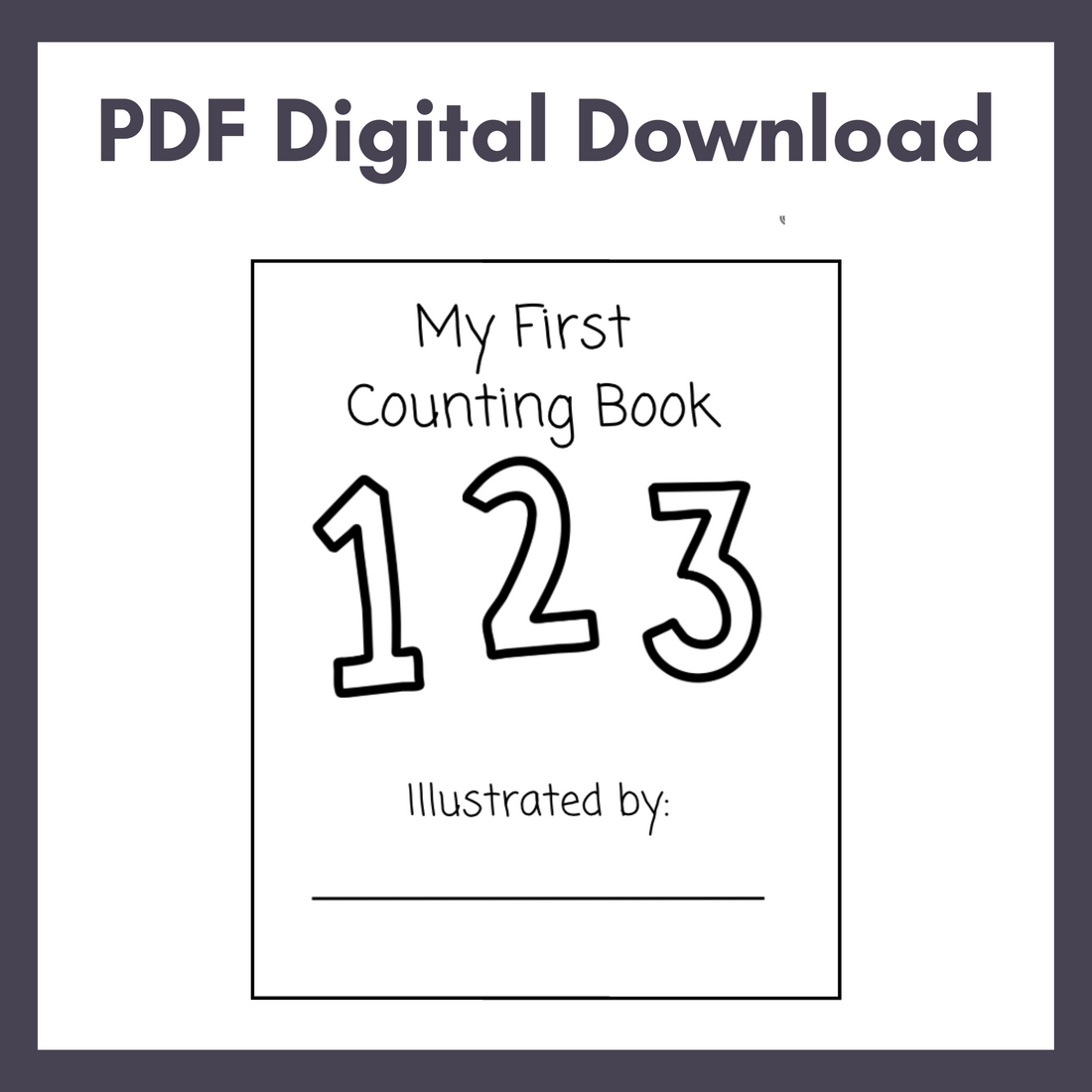 PDF Digital Download: My First Counting Book – Math Teacher Mom