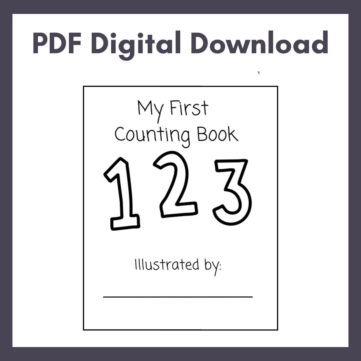 PDF Digital Download: My First Counting Book – Math Teacher Mom