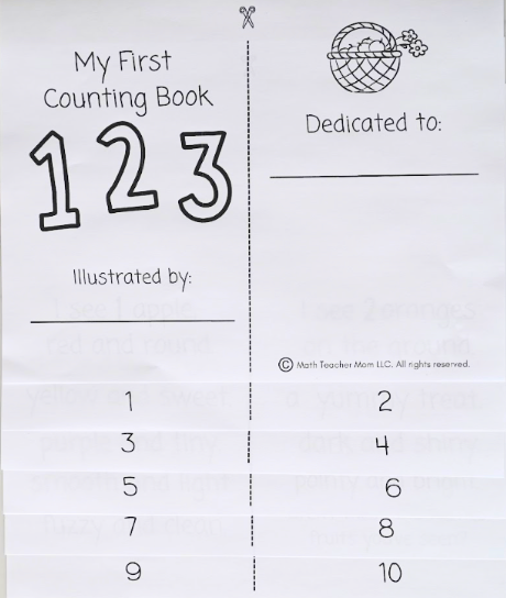 PDF Digital Download: My First Counting Book – Math Teacher Mom